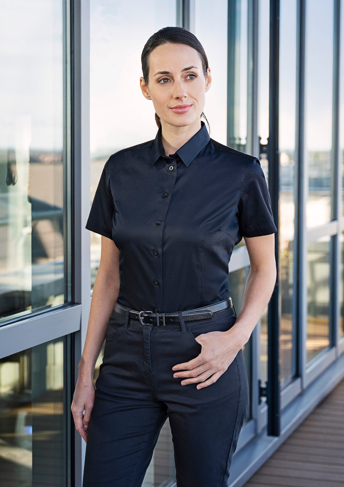 Blouse Short Sleeves Slim-Fit For Restaurant Service Staff - Karlowsky