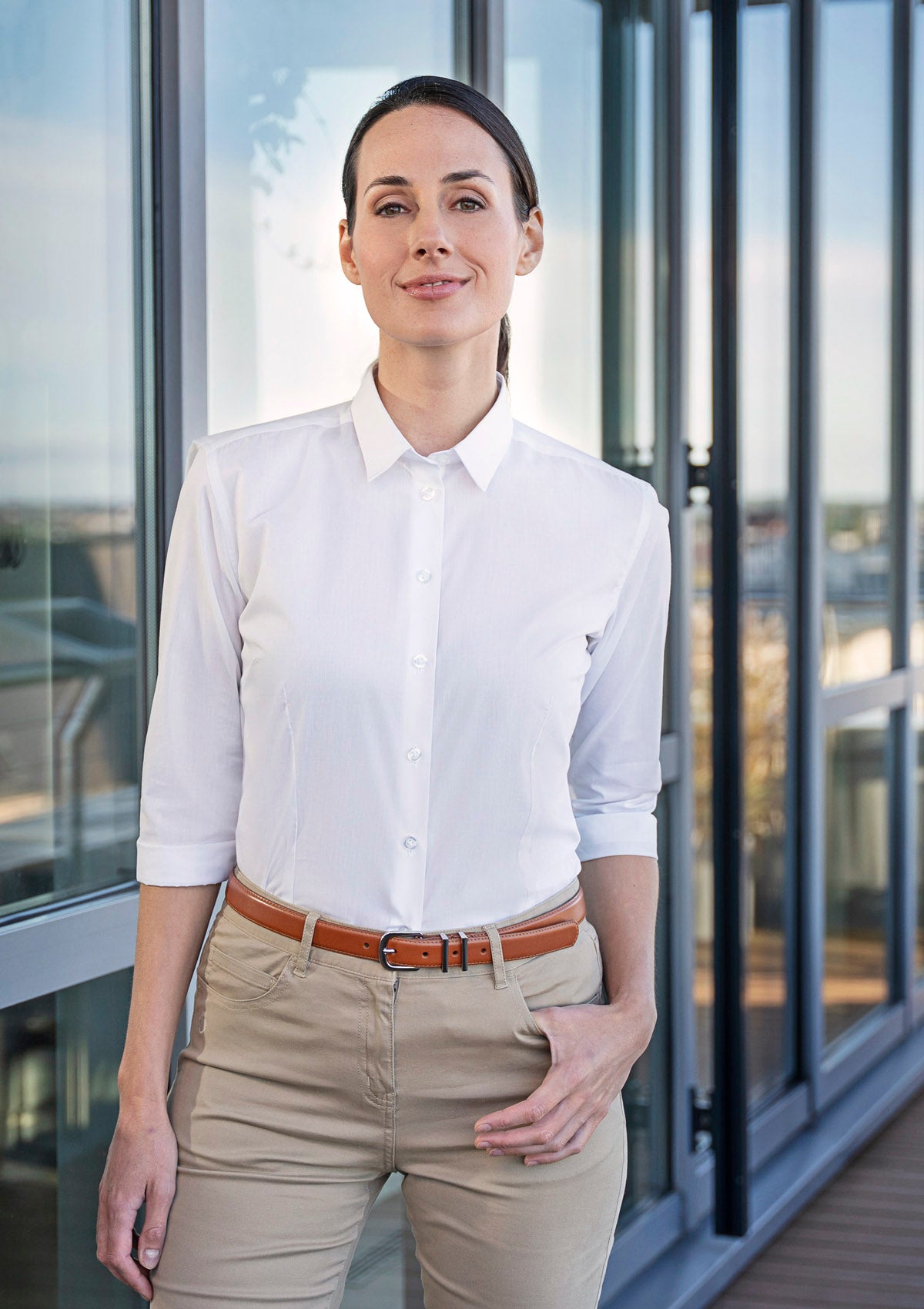 Blouse 3/4-Sleeves Modern-Fit For Restaurant Service Staff - Karlowsky